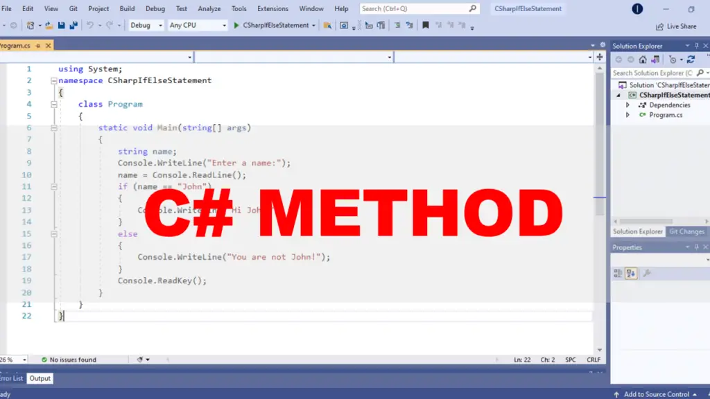 Methods in C# Video Tutorial and Source code 2025