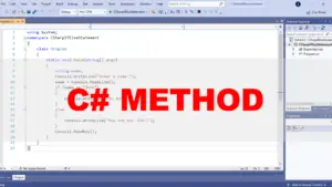 Methods in C# Video Tutorial and Source code 2025