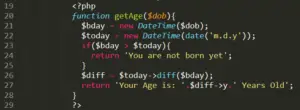 Compute Age in PHP Free Source code and Tutorial