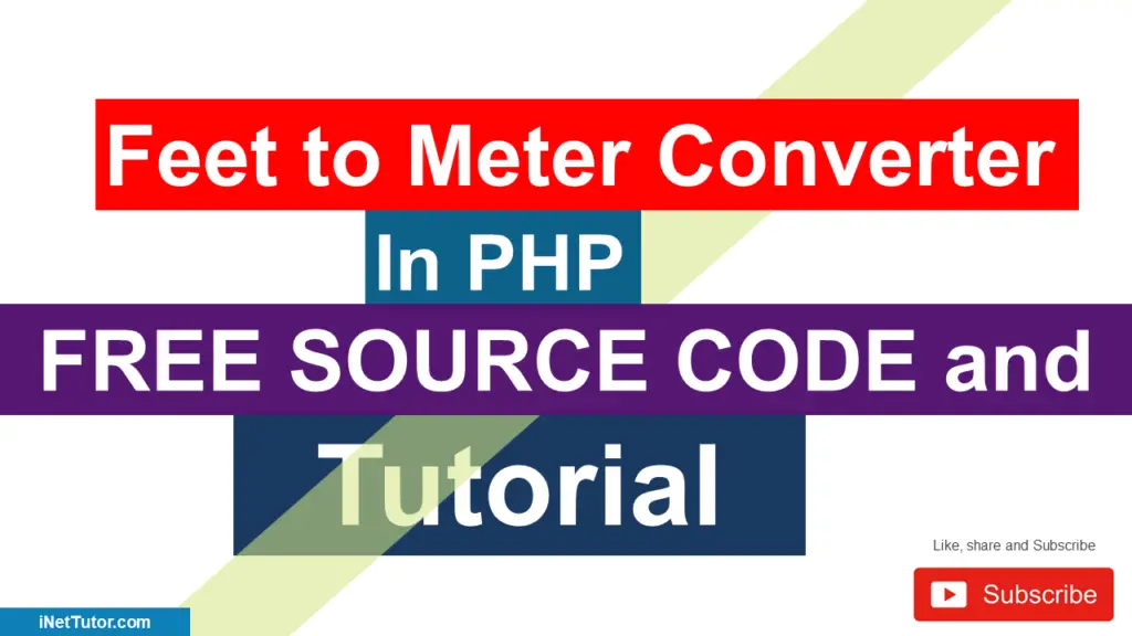 Feet to Meter Converter in PHP