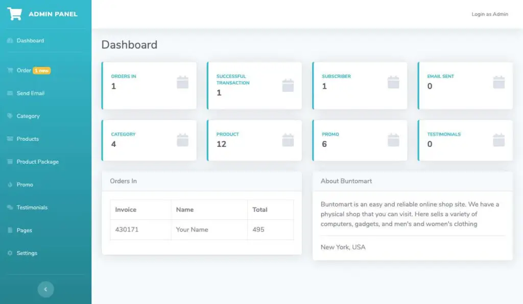 Online Shop in CodeIgniter - Free Demo 2024