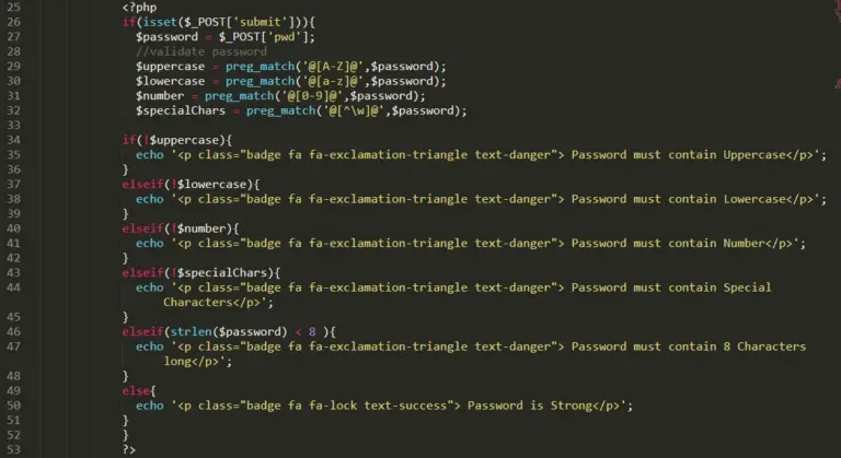 Password Indicator In Php Free Source Code And Tutorial 2025
