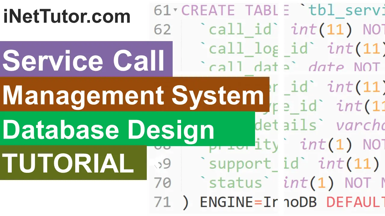 Free Service Call Management System Database Design Tutorial 2025