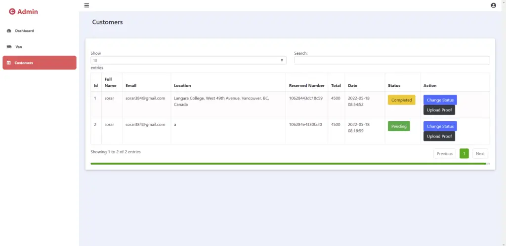 Van Reservation using PHP with Email Verification Free Project Idea 2024