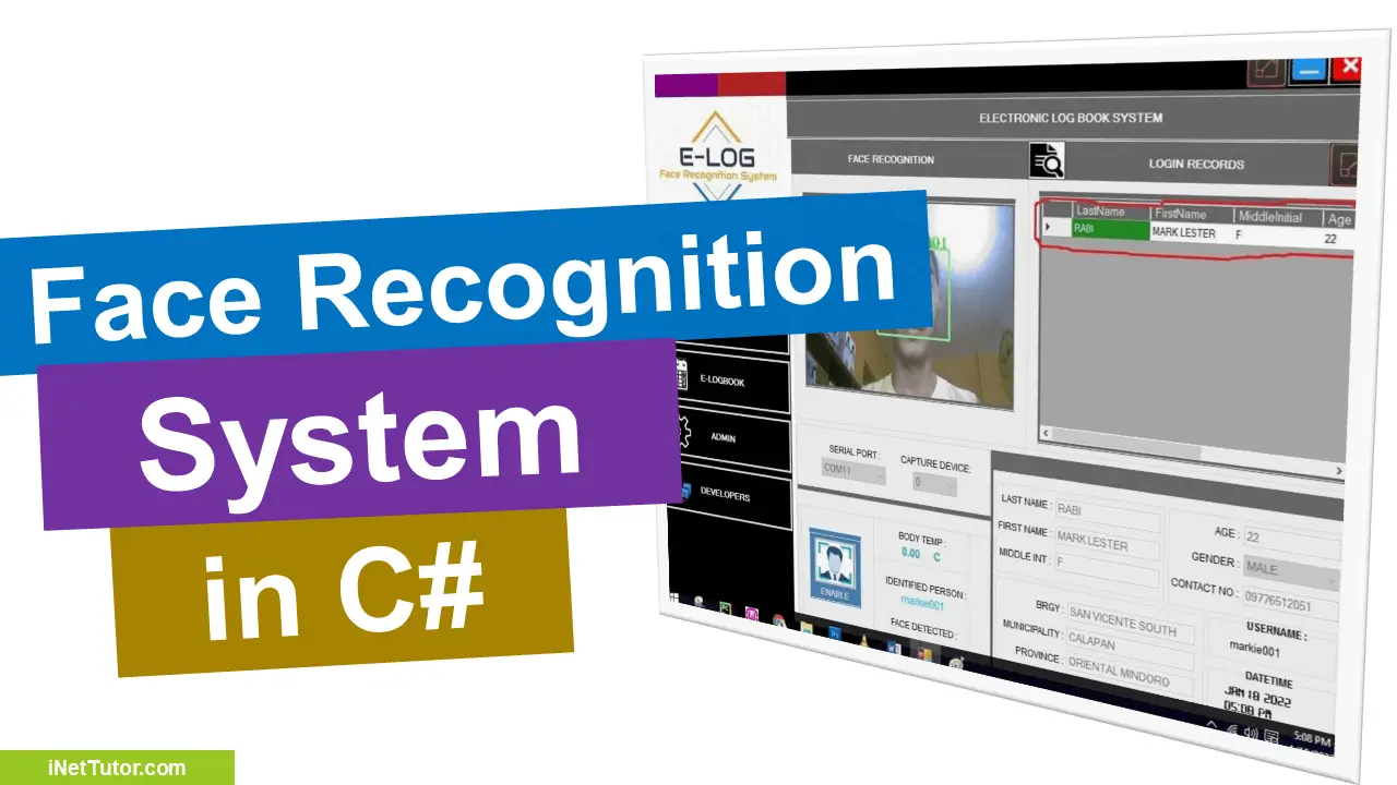 Face Recognition System in C# - iNetTutor.com