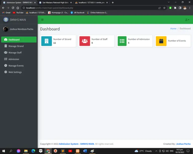 Admission System with Email Notification in PHP and MySQL - iNetTutor.com