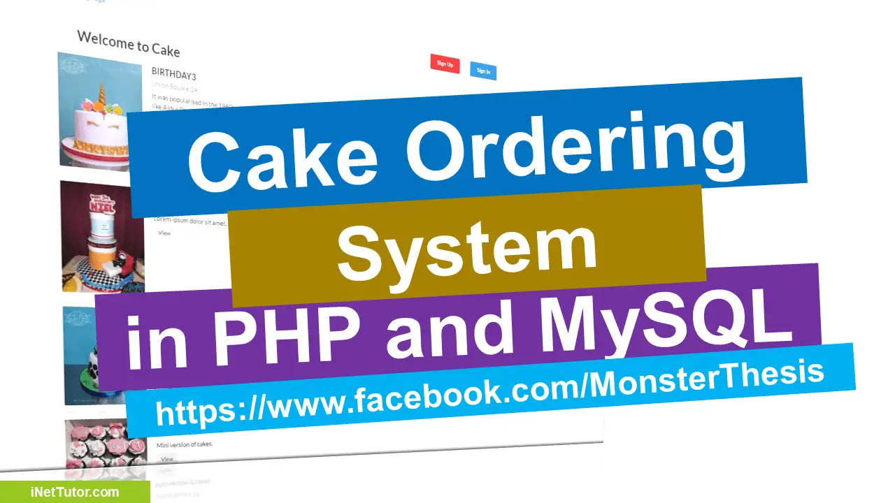 Cake Ordering System Free Project Idea 2025