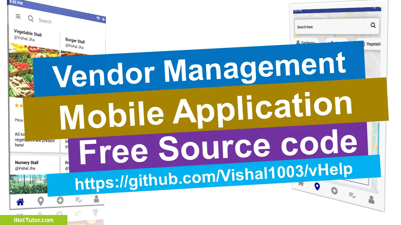 Vendor Management Mobile Application Free Source code - iNetTutor.com