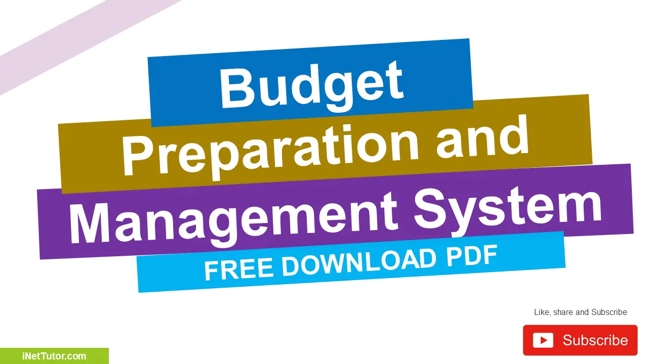 FREE Budget Preparation And Management System PDF FREE Budget Preparation And Management System PDF