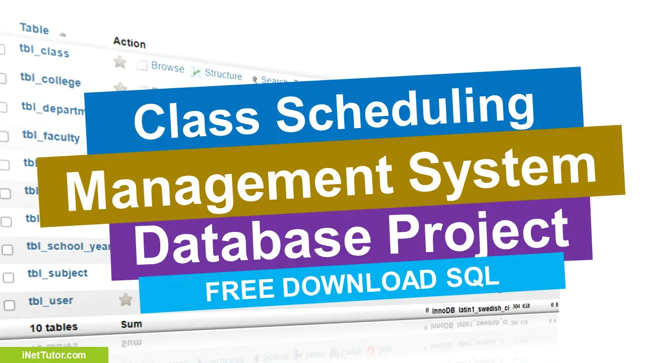 Free Class Scheduling Database Project