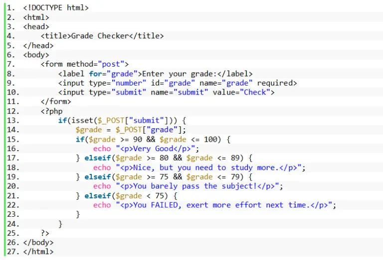 Free Grade Checker Source Code In Php