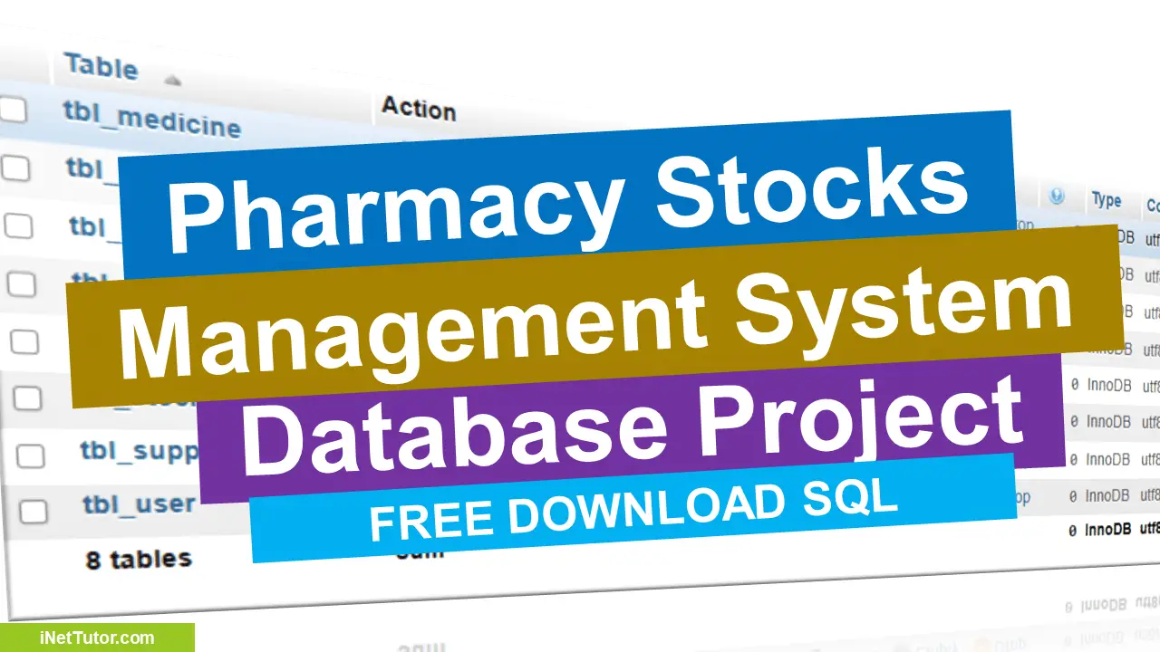 Pharmacy Stocks Management System Database Design