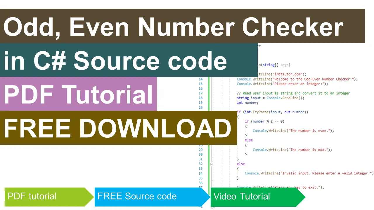 Odd Even Number Checker in C-Sharp Odd Even Number Checker in C-Sharp