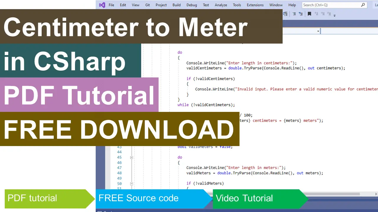 Centimeter to Meter in CSharp - iNetTutor.com