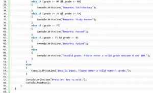 Grade Remarks in CSharp - iNetTutor.com