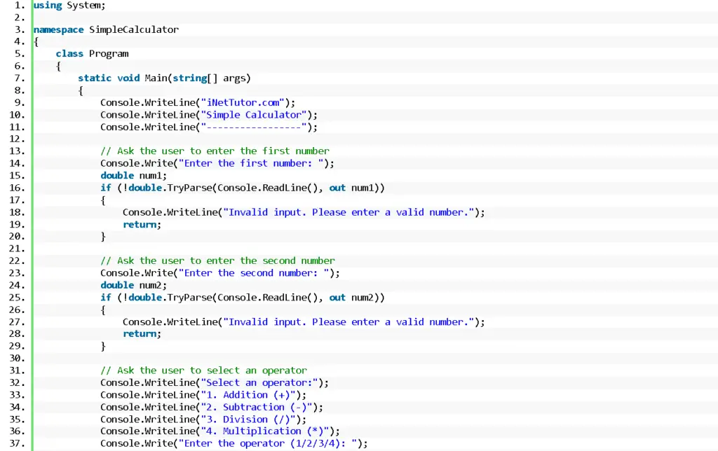 How to Create Simple Calculator in CSharp How to Create Simple Calculator in CSharp