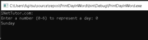 Print Day in Word in CSharp - iNetTutor.com