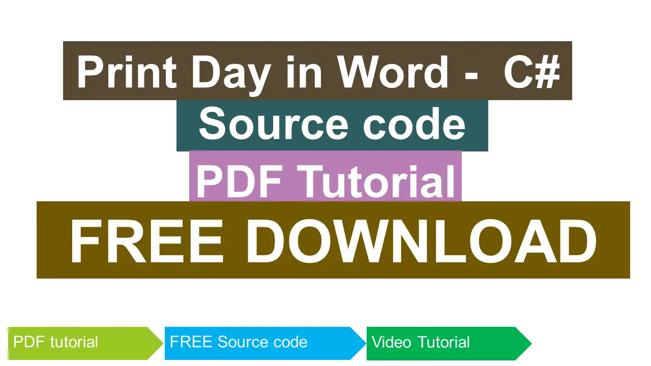 Print Day In Word In Csharp