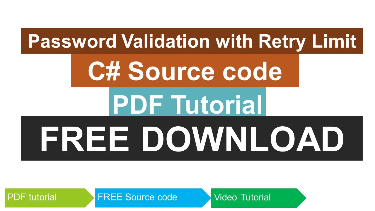 Password Validation With Retry Limit In C 7147