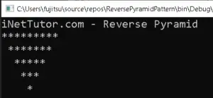 Reverse Pyramid in C# - iNetTutor.com