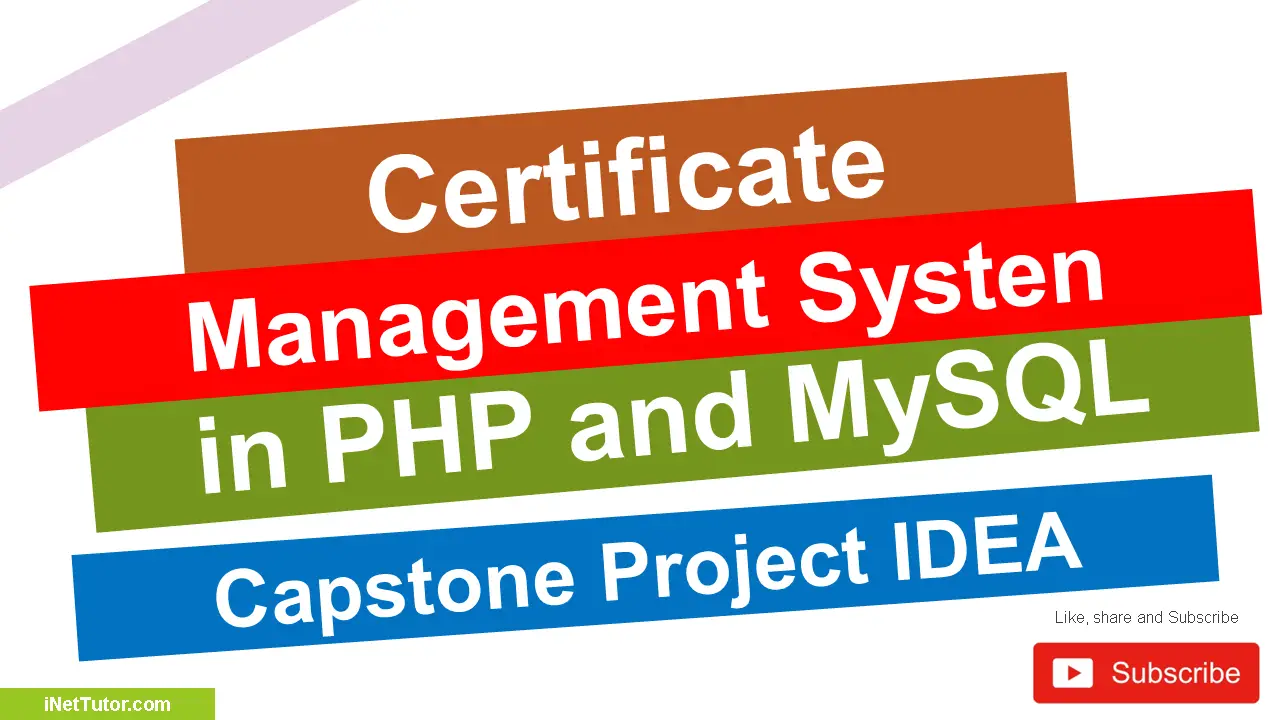Certificate Management System in PHP and MySQL Certificate Management System in PHP and MySQL
