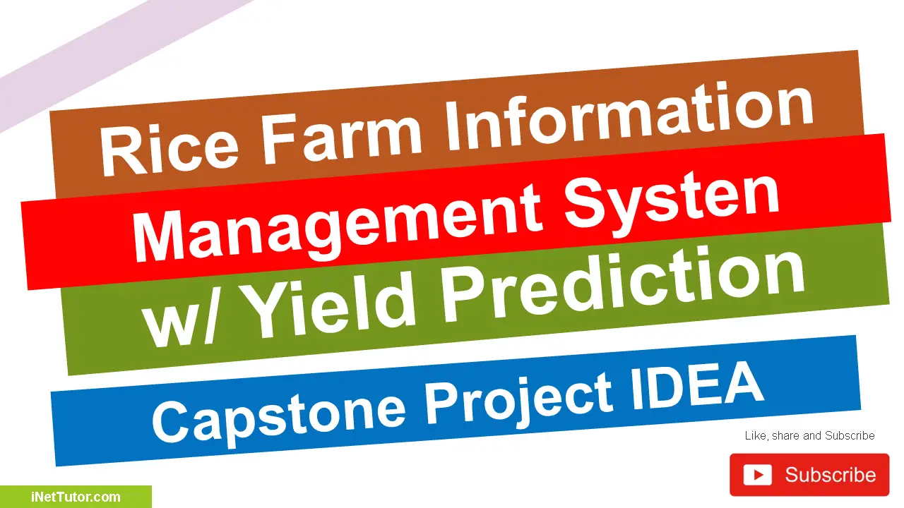 Rice Farm Information Management with Yield Prediction - iNetTutor.com