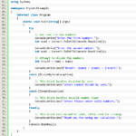 Basic Try Catch Block in CSharp