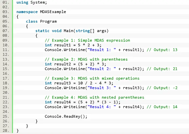 MDAS Example in CSharp - iNetTutor.com