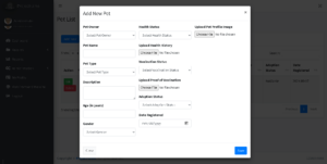 Pet Adoption System Source code