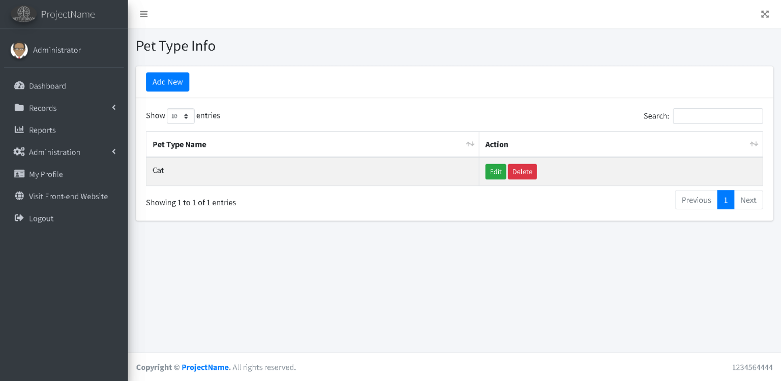 Pet Adoption System Source code