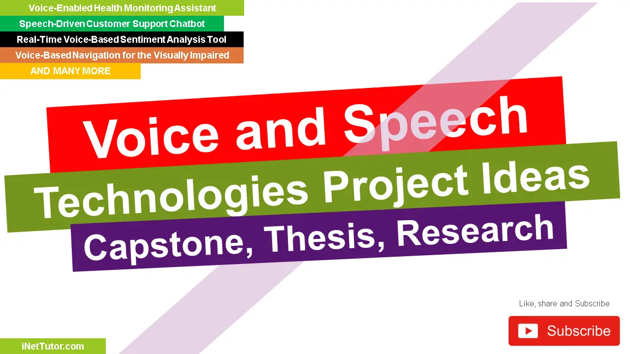 Voice and Speech Technologies Project Ideas