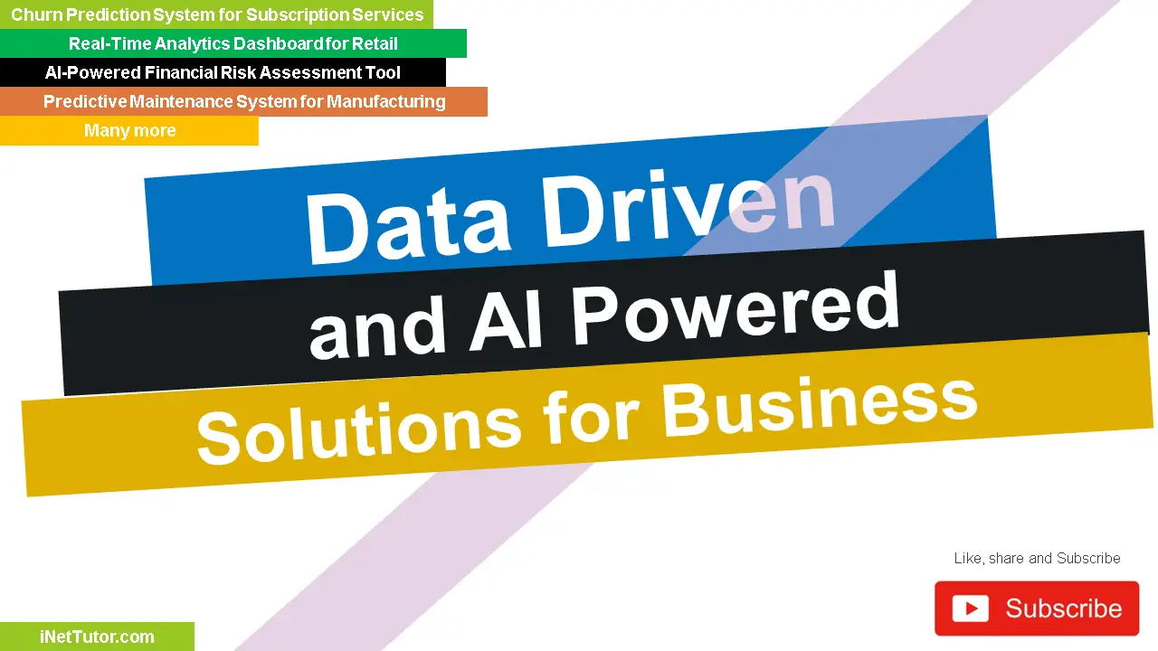 Data Driven and AI Powered Solutions for Business