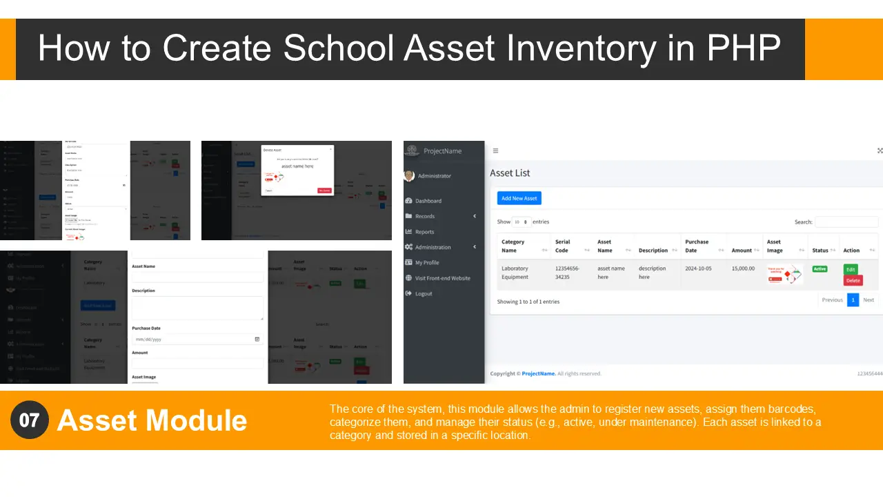 School Asset Inventory Asset Module - iNetTutor.com