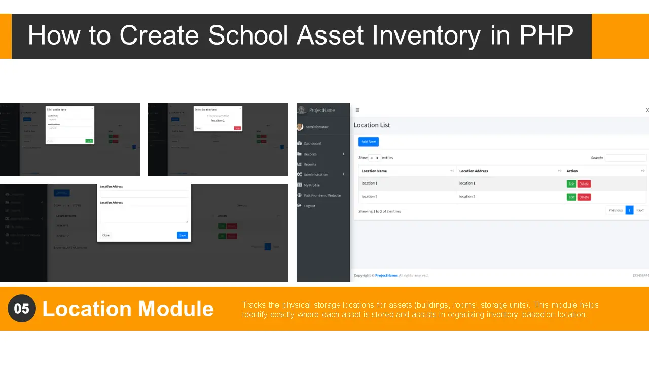 School Asset Inventory Location Module - iNetTutor.com