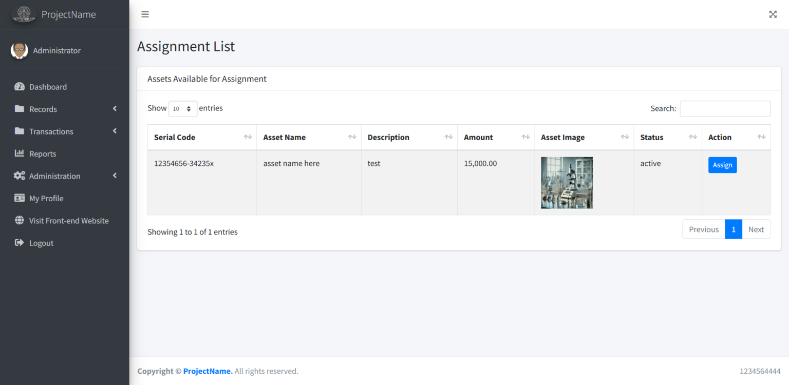 School Asset Inventory Asset Assignment Module - iNetTutor.com