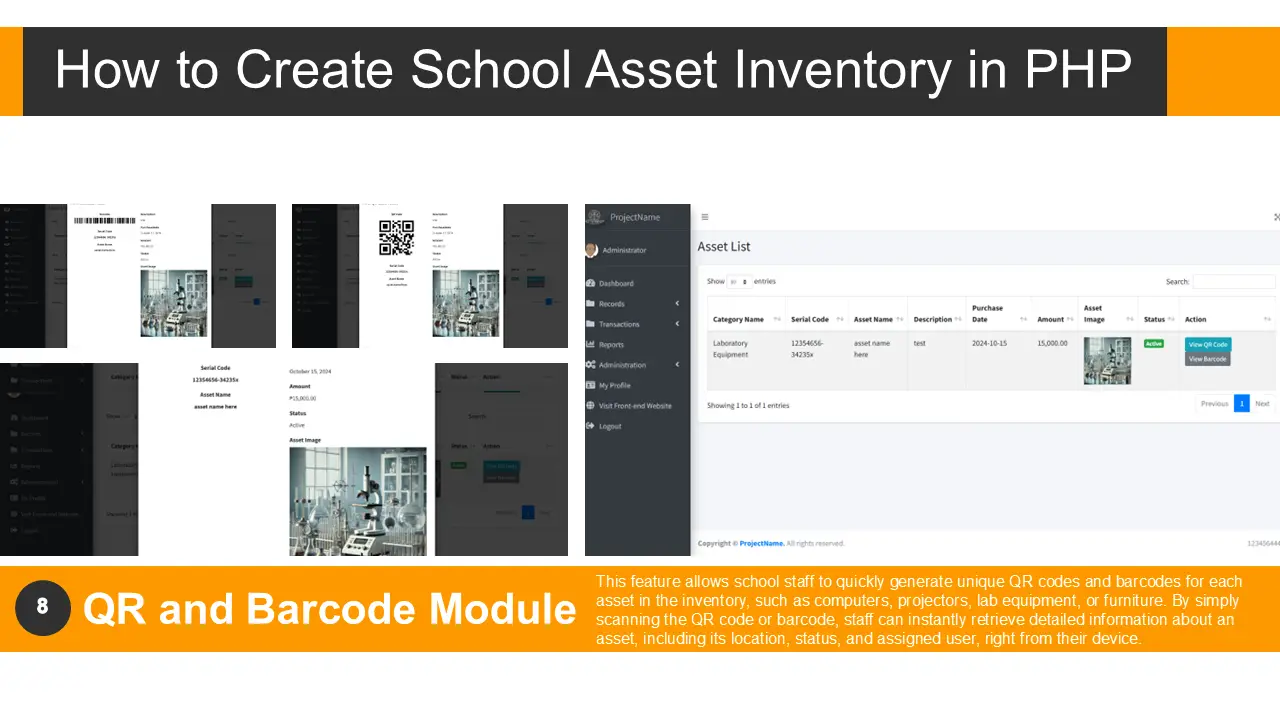 School Asset Inventory QR and Barcode Module - iNetTutor.com