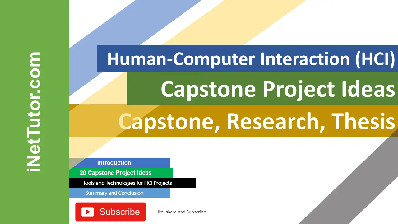 Human-Computer Interaction HCI Capstone Project Ideas - iNetTutor.com