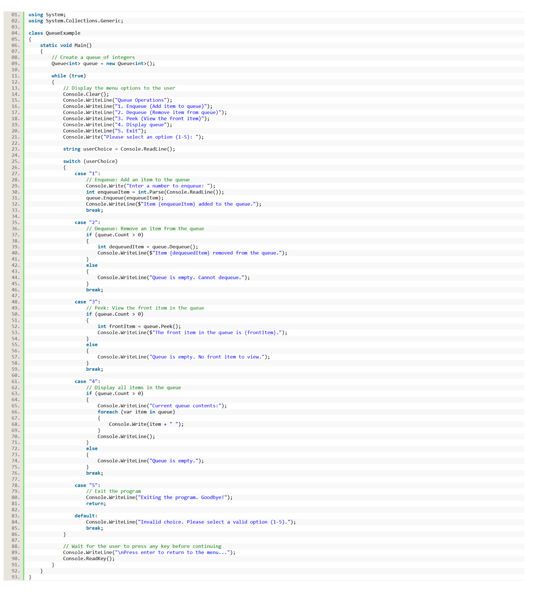 Queues in C# - iNetTutor.com