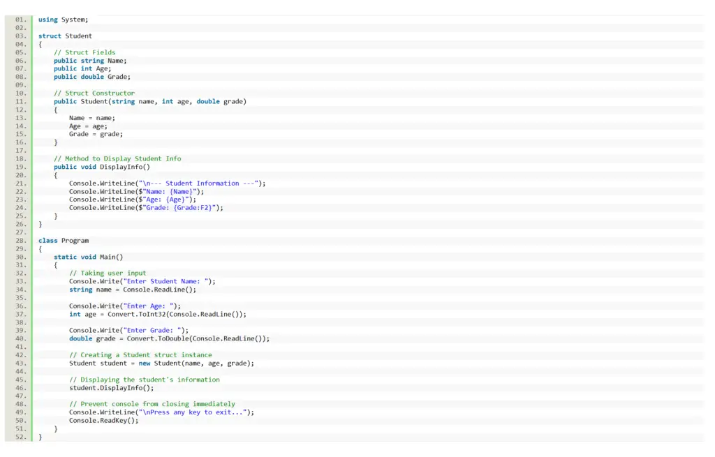 Structures in C# - iNetTutor.com
