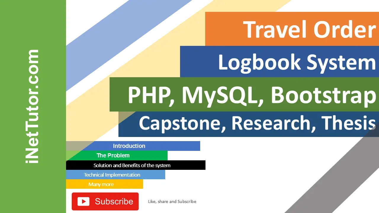 Travel Order Logbook System - iNetTutor.com