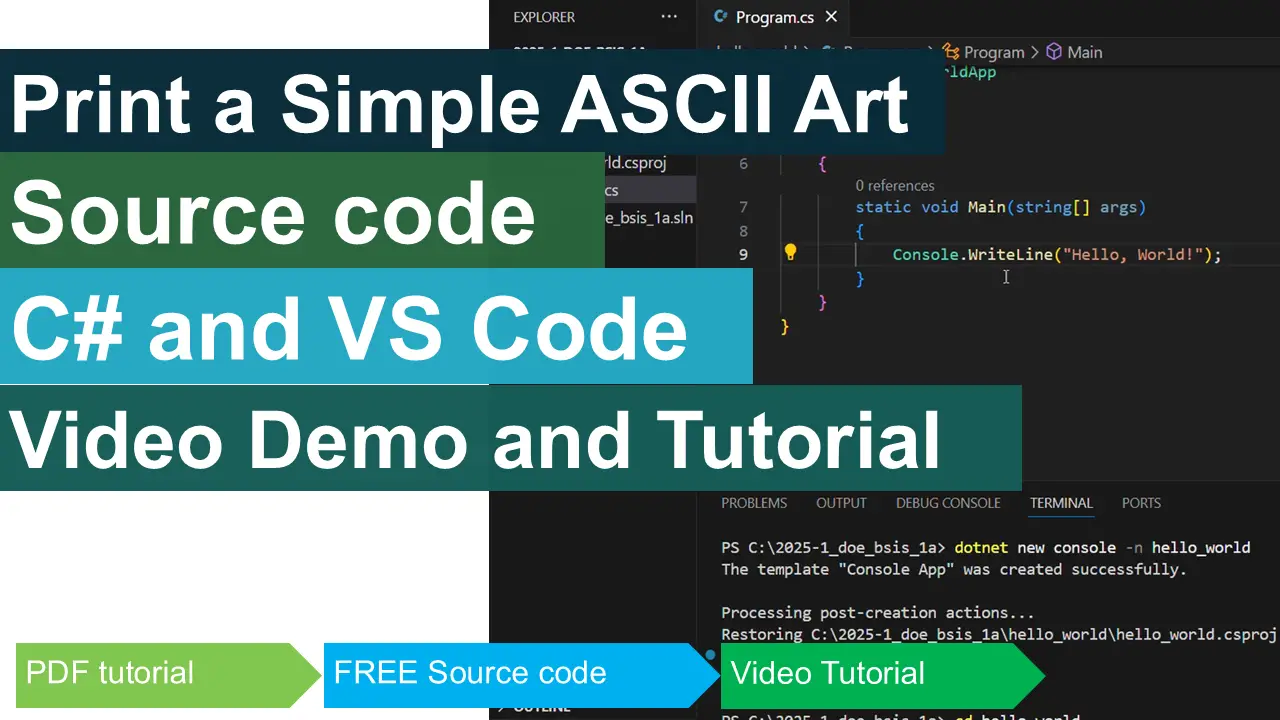 Print a Simple ASCII Art in CSharp - iNetTutor.com