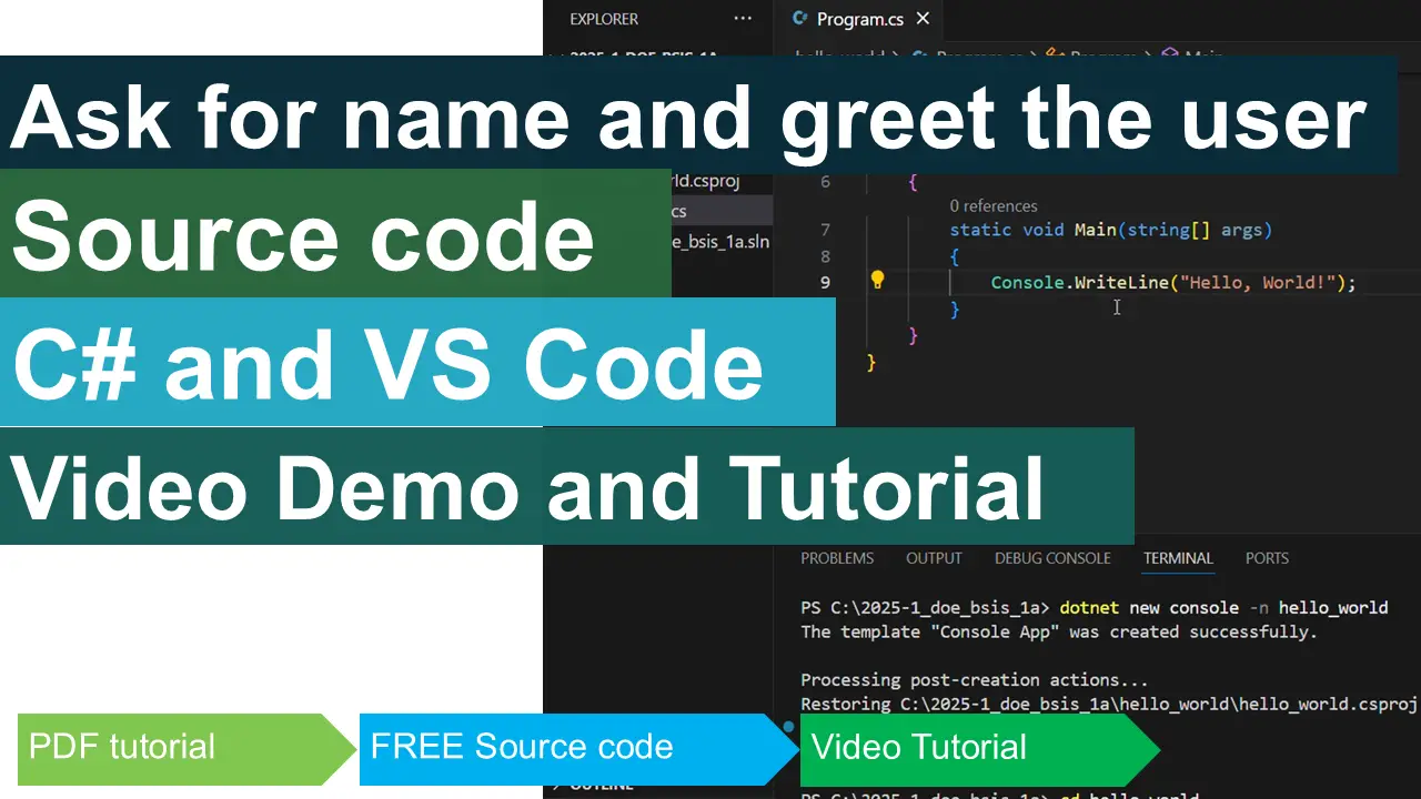Ask for Name and Greet the User in CSharp