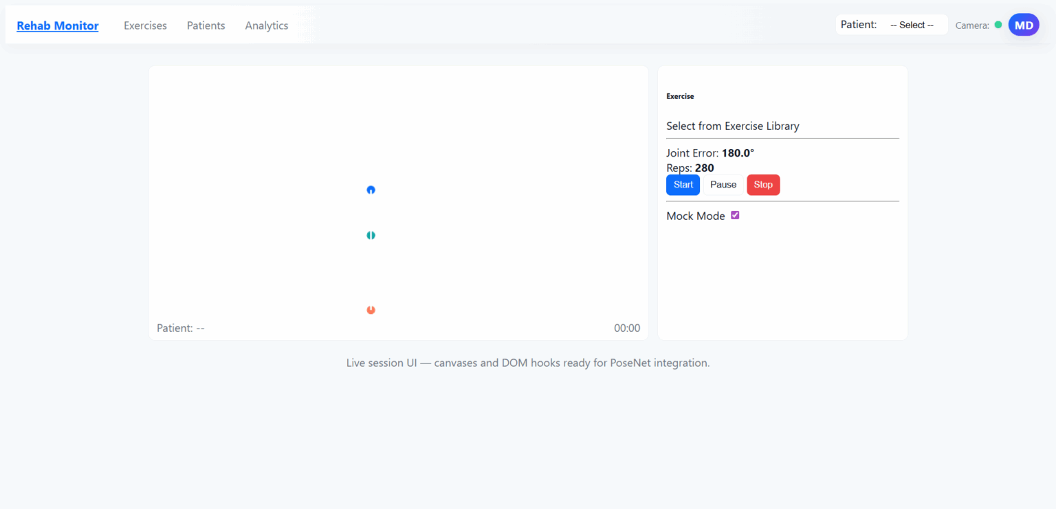 Rehabilitation Monitoring System Using PoseNet