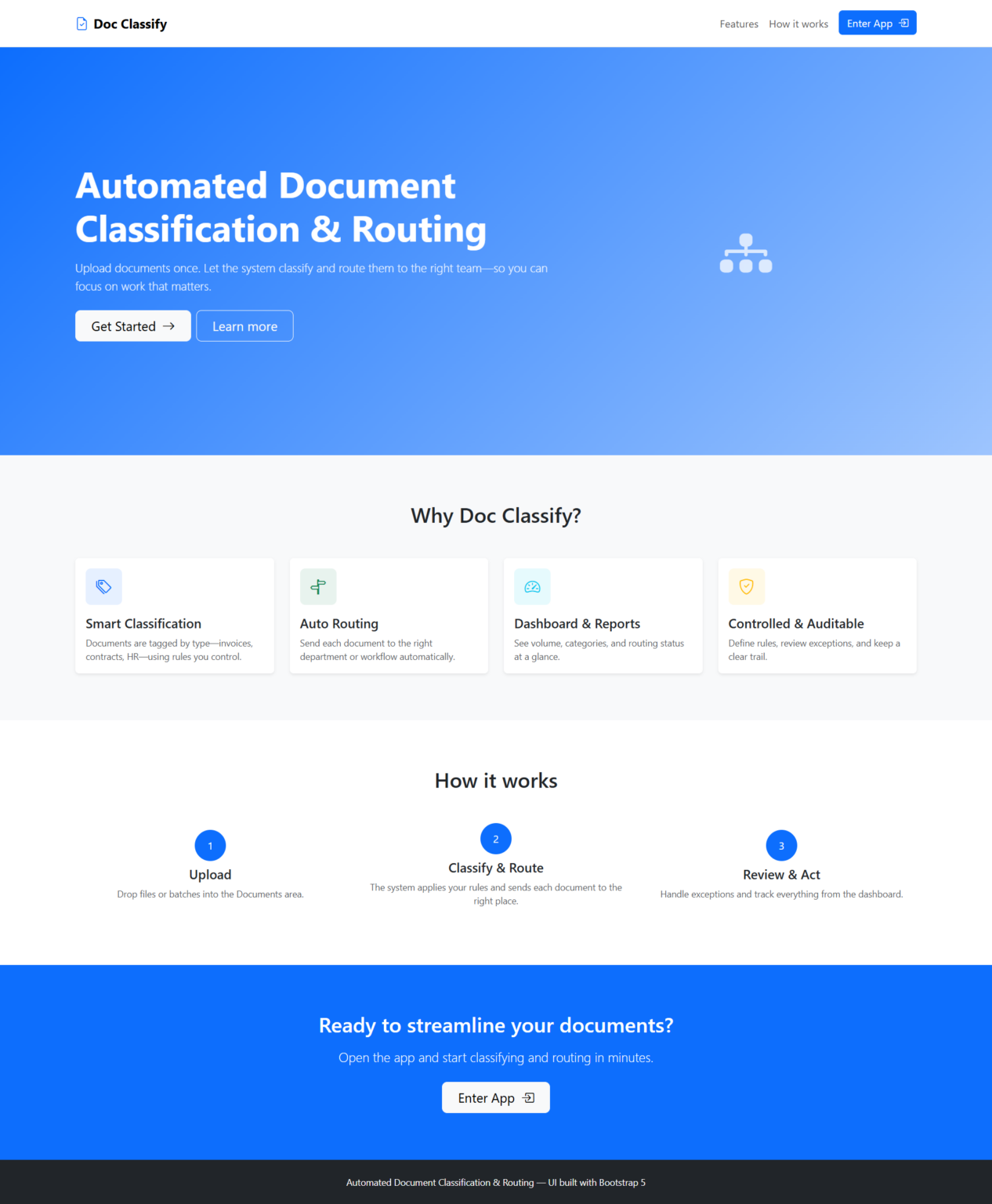 Automated Document Classification & Routing System - iNetTutor.com