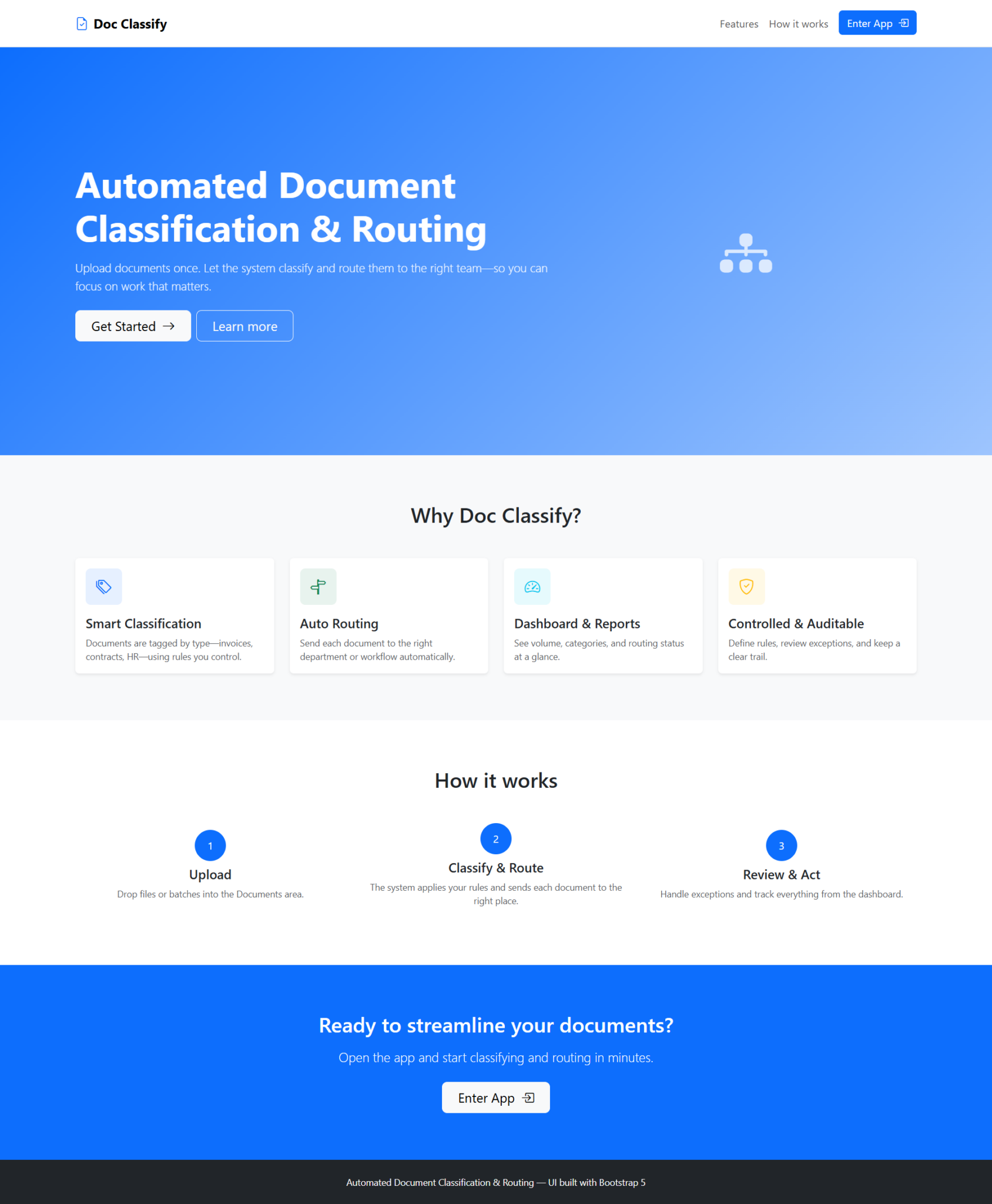 Automated Document Classification & Routing System - iNetTutor.com