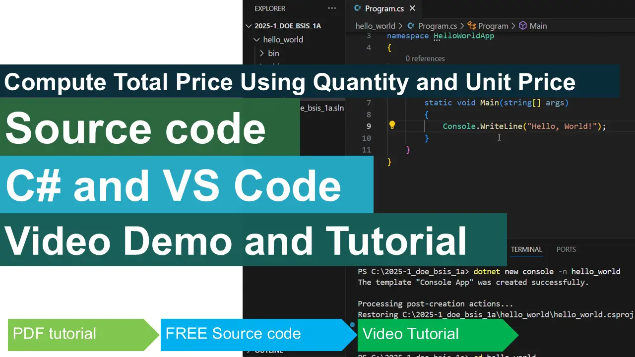 Compute Total Price Using Quantity and Unit Price
