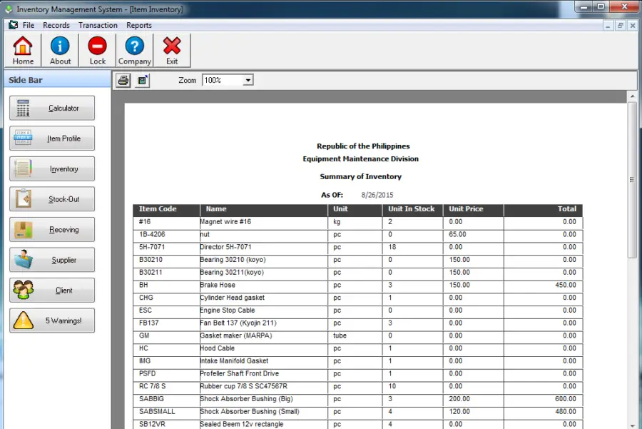 Free Download Inventory Management System Setup – iNetTutor.com